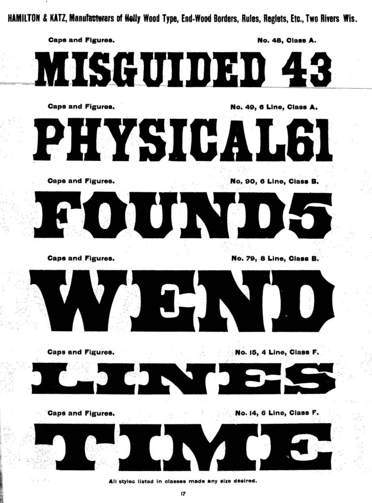 Wood Type Research – Antique Tuscans in America